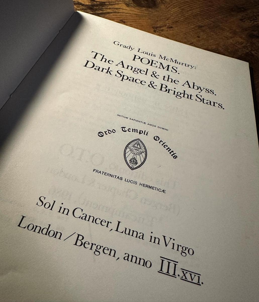 Poems. The Angel & the Abyss by Grady McMurtry – The Rose Books ...