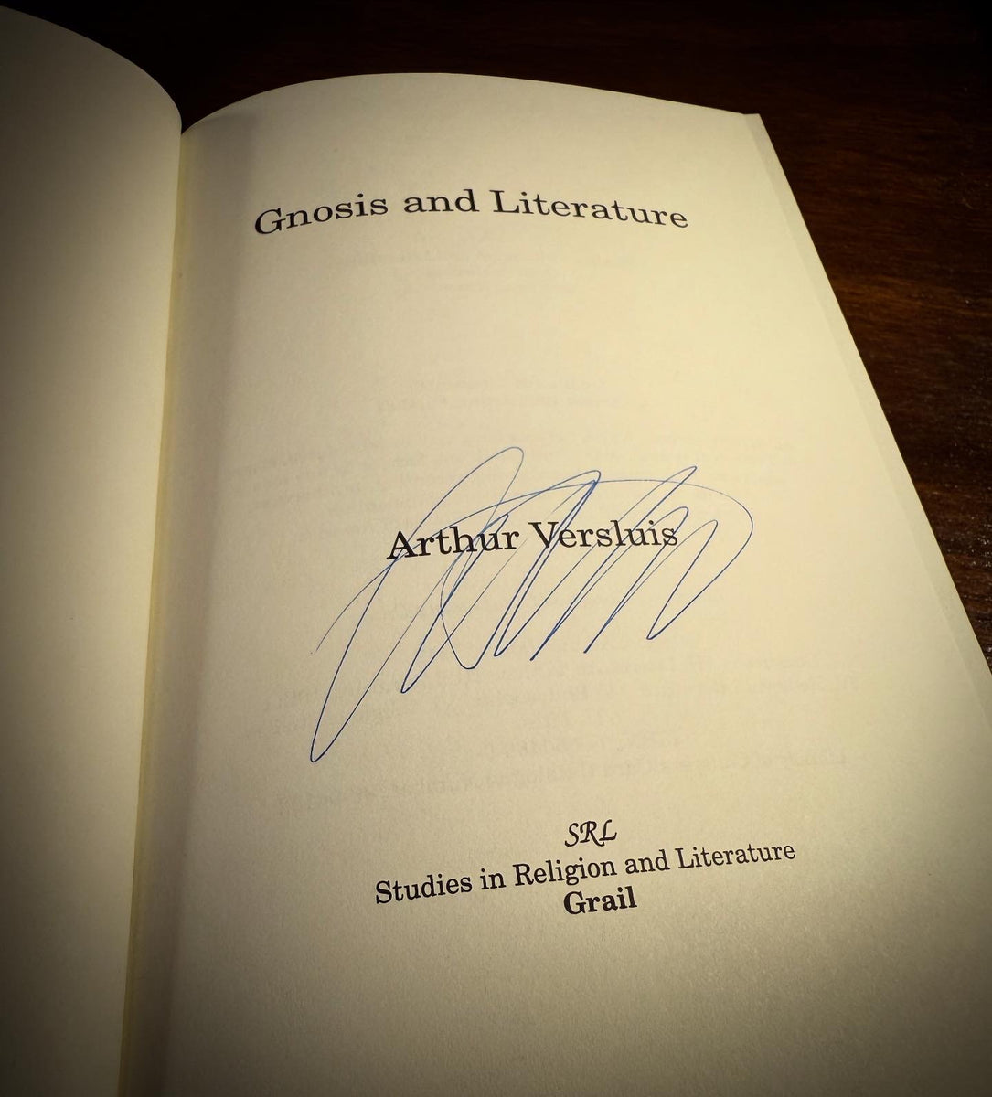 Gnosis and Literature SIGNED by Arthur Versluis – The Rose Books ...