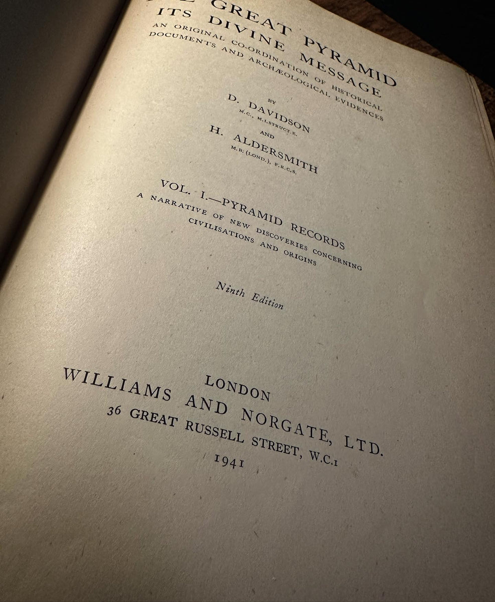 The Great Pyramid. Its Divine Message by D. Davidson & Aldersmith – The ...