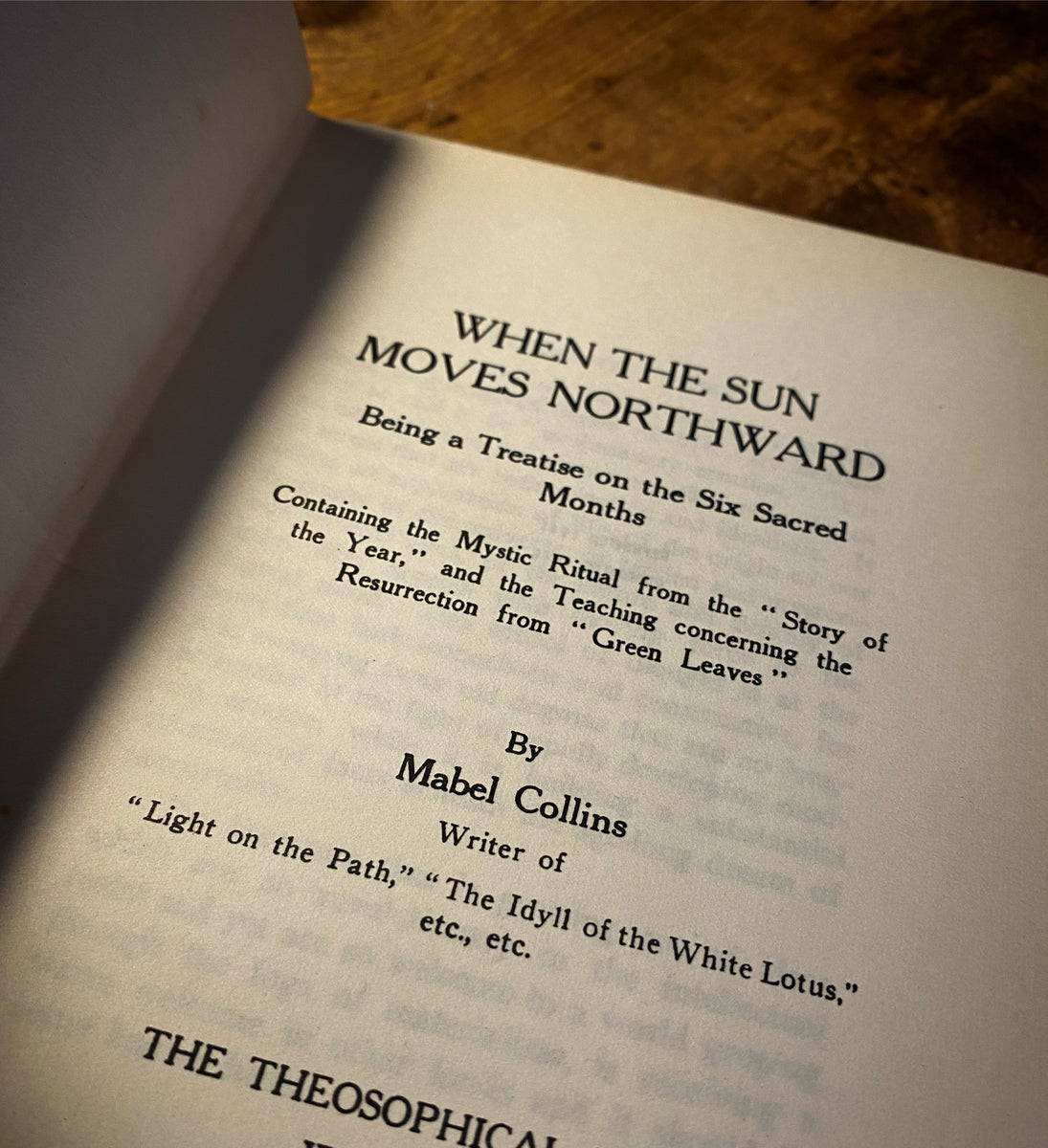 When the Sun Moves Northward by Mabel Collins – The Rose Books ...